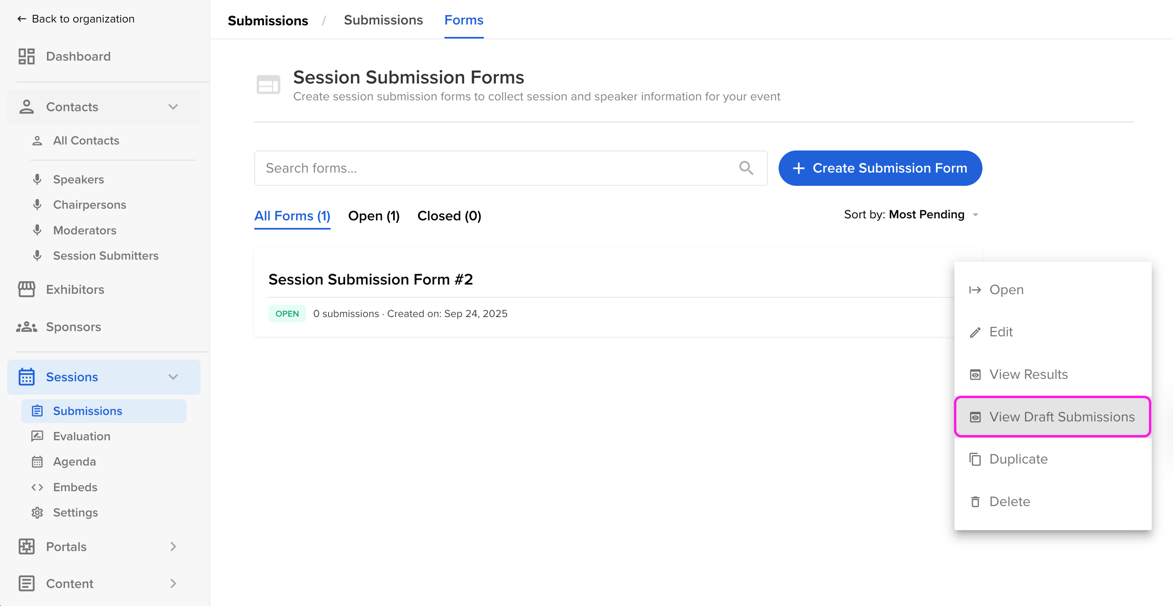 Draft Submissions