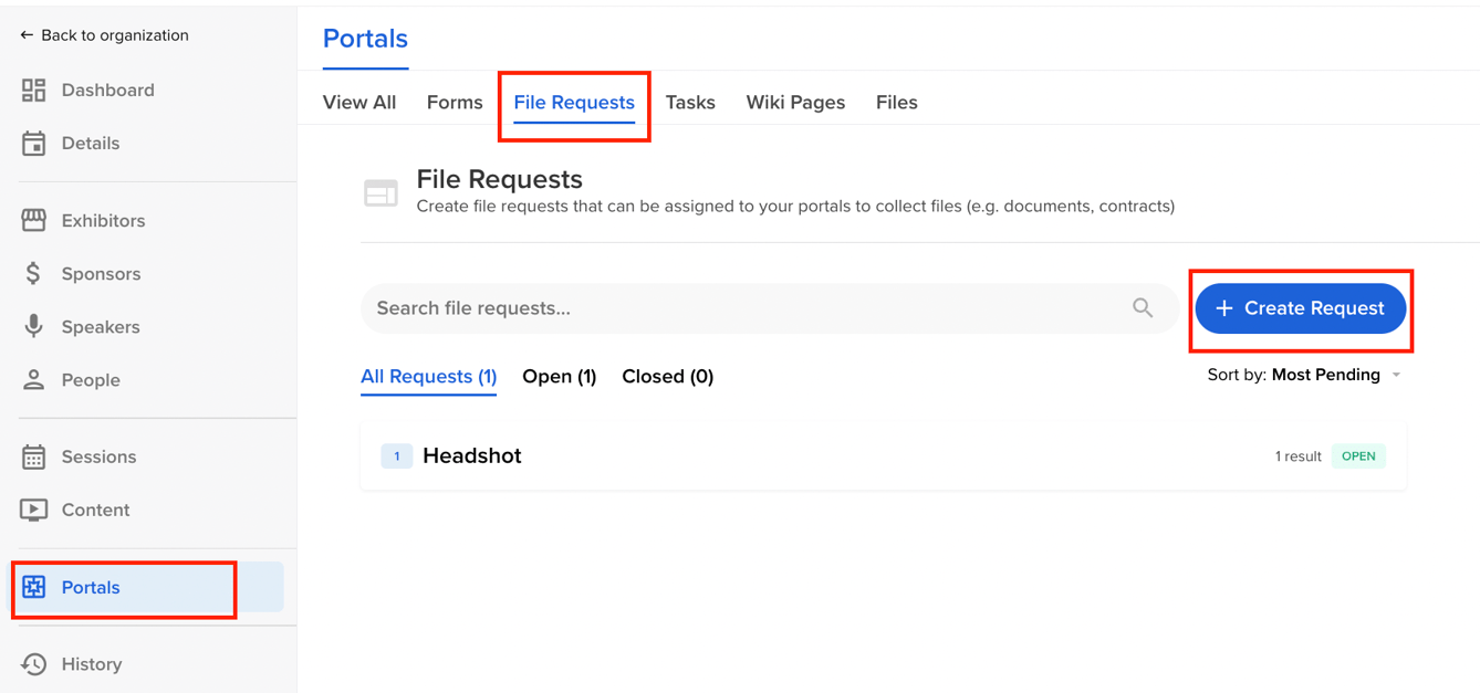 Collect Documents/File Requests