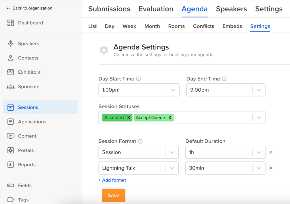Build and manage your agenda