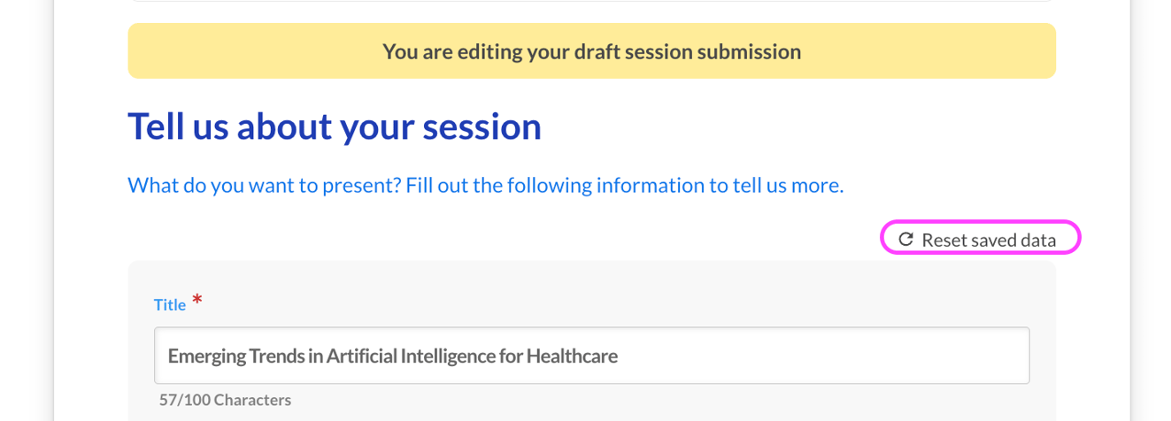 Save a submission as a draft