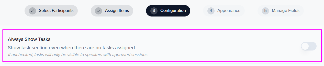How to create a portal for accepted speakers?